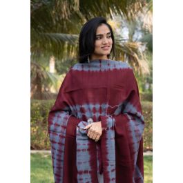 Pure Wool Clamp Dye Shawl